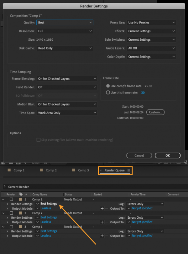 How to render in After Effects - AEJuice