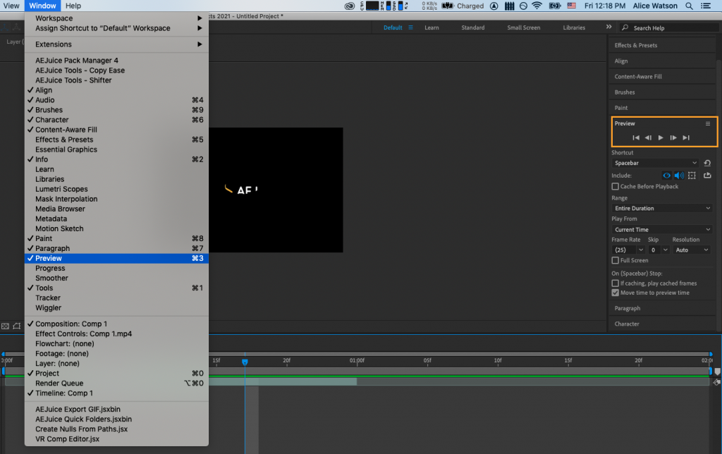 How to trim video in after effects | aejuice.com