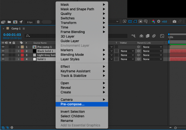 How to precompose after effects - AEJuice