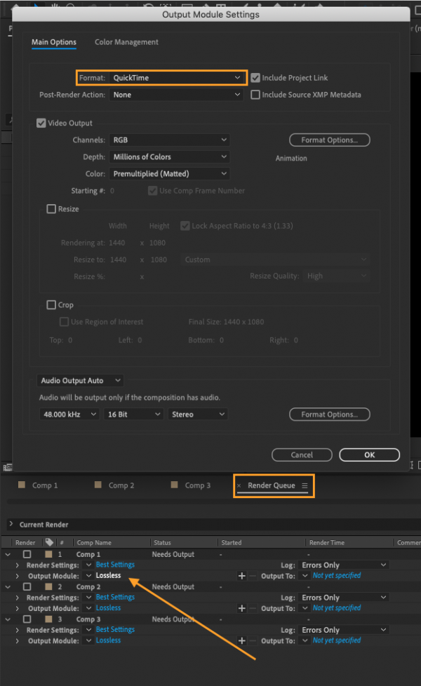 How to render in After Effects - AEJuice