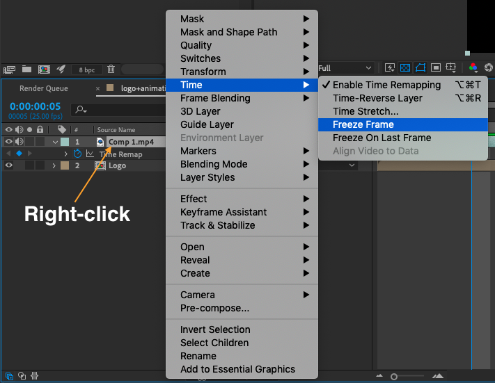 How To Freeze Frame In After Effects Aejuice