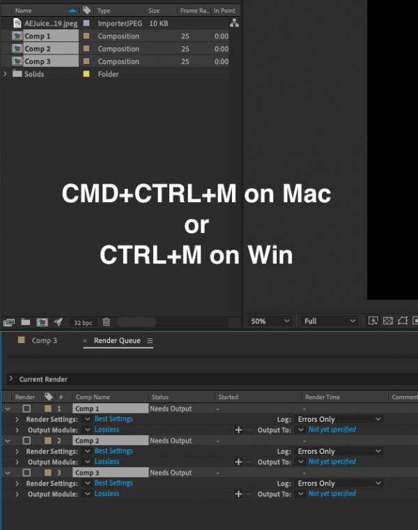How to render in After Effects - AEJuice