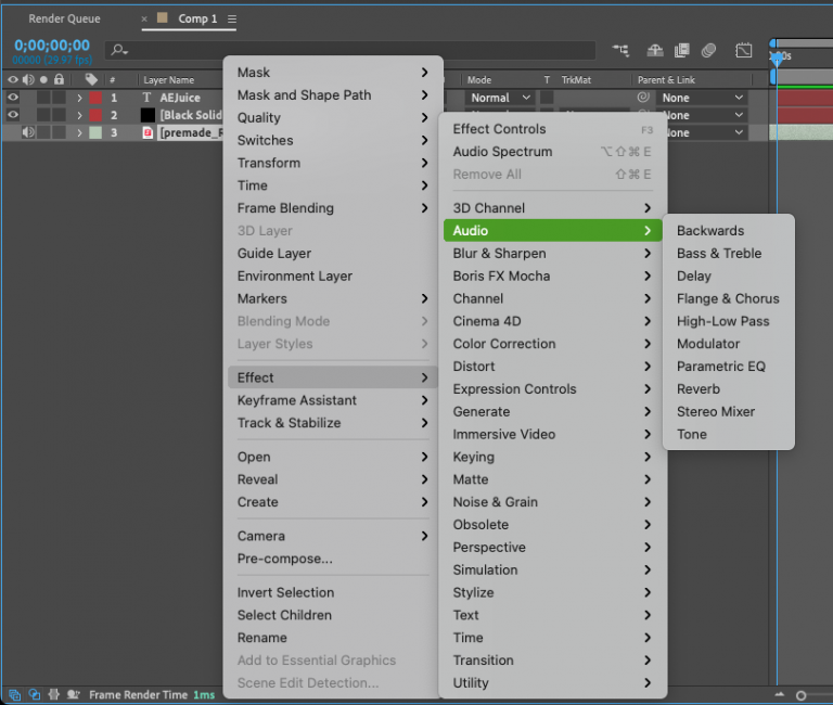 How to add music in After Effects | aejuice.com