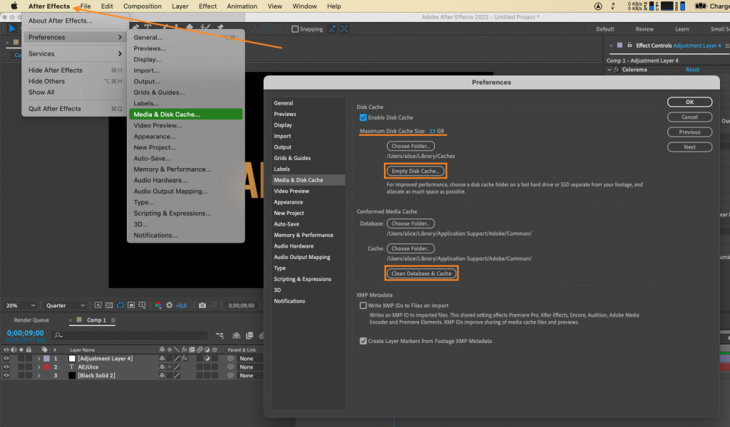 How to clear After Effects cache | aejuice.com