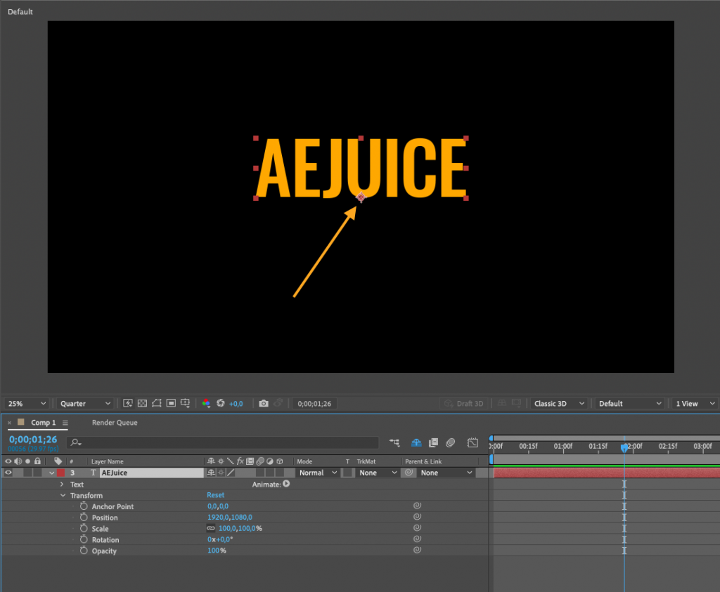 After Effects: how to change anchor point