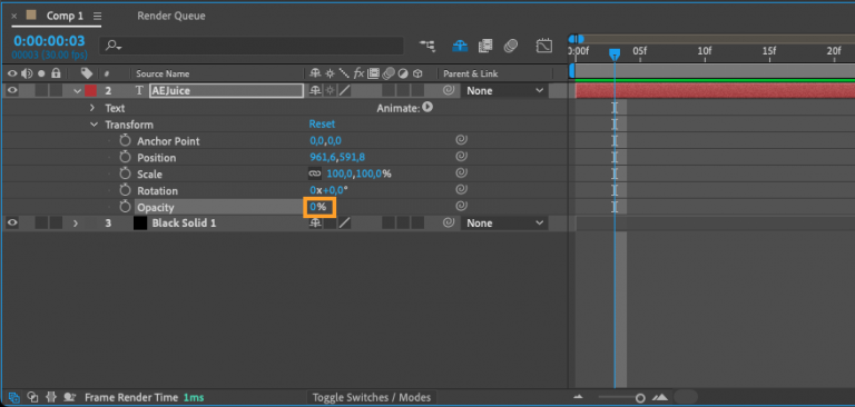 How to set a keyframe in After Effects | aejuice.com