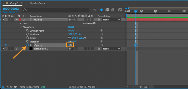 How to set a keyframe in After Effects | aejuice.com