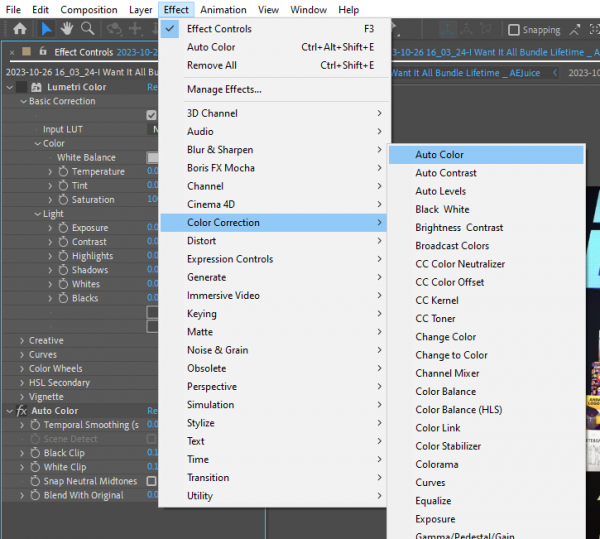 How to adjust color in after effects | aejuice.com