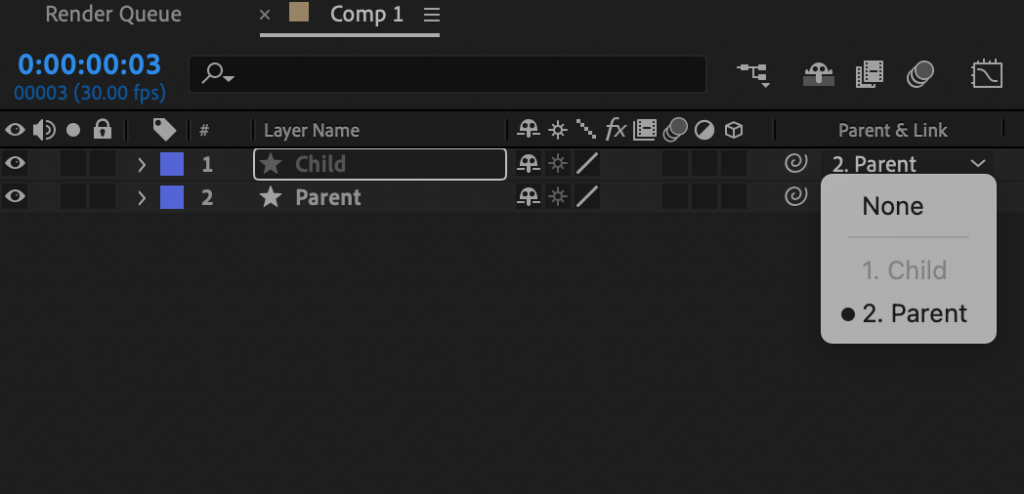 How to show parent in After Effects | aejuice.com