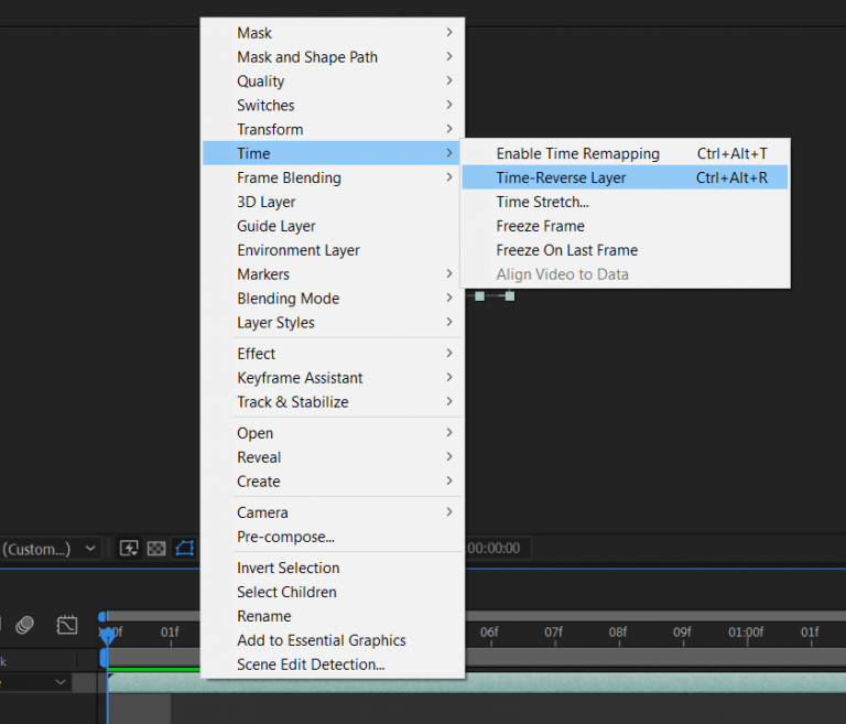 How to reverse a video in After Effects | aejuice.com
