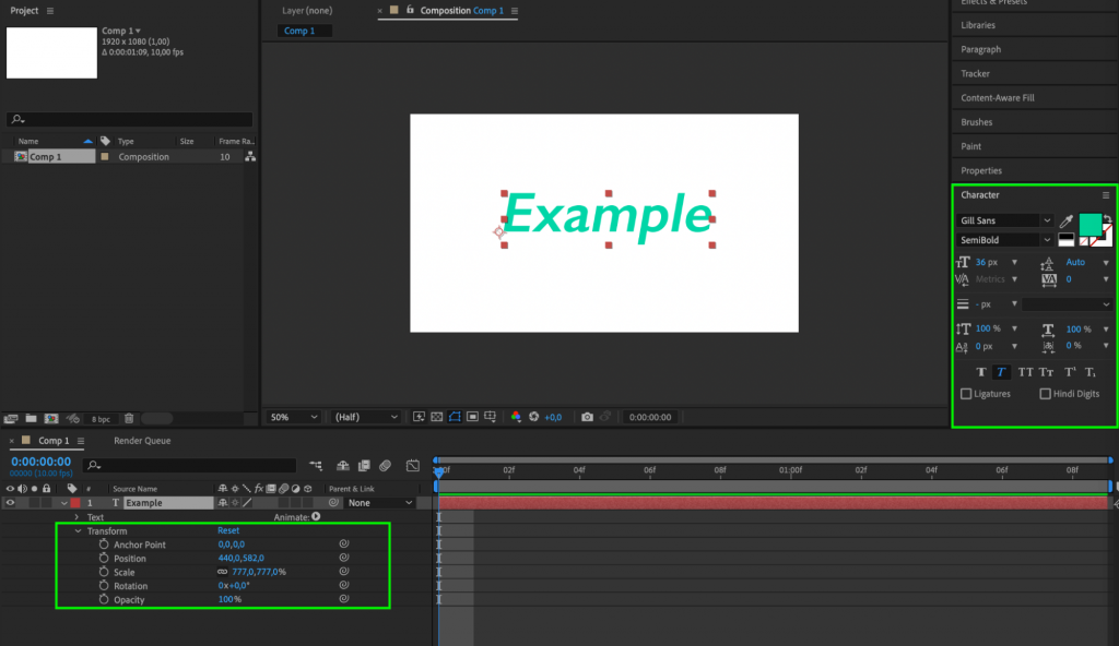 How to Add Shadow to Text in After Effects | aejuice.com