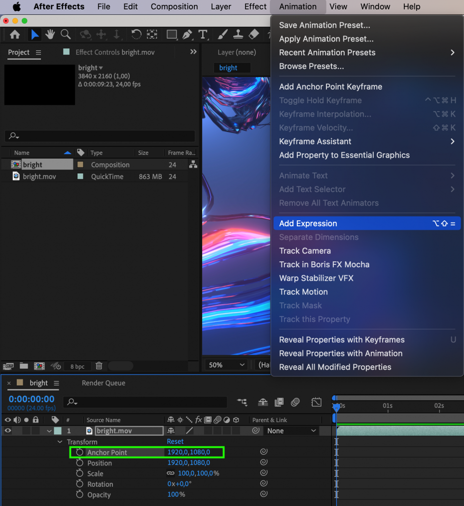 How to Reposition Anchor Point in After Effects | aejuice.com