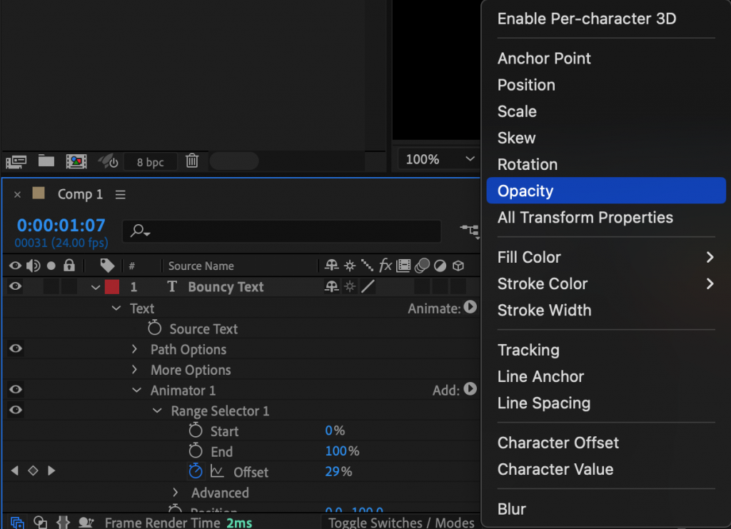How to Make Text Bounce in After Effects | aejuice.com
