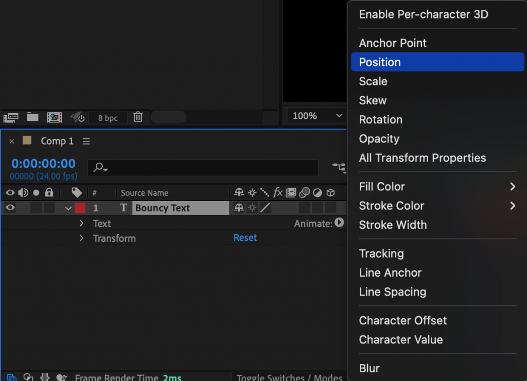 How to Make Text Bounce in After Effects | aejuice.com
