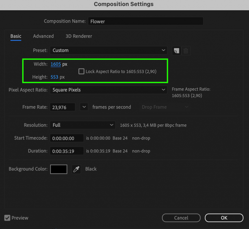 How to Change Dimensions in After Effects | aejuice.com