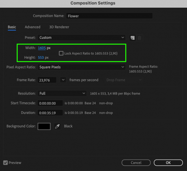 How to Change Dimensions in After Effects | aejuice.com