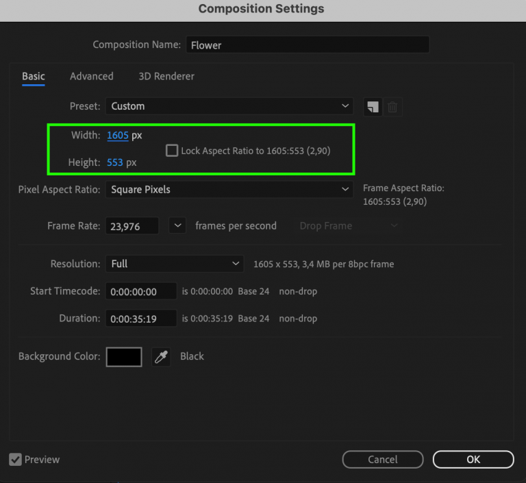 How to Change Dimensions in After Effects | aejuice.com
