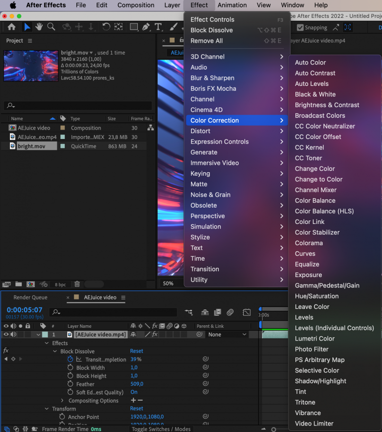 How to Cross Dissolve in After Effects | aejuice.com