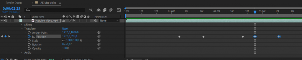 How to add keyframe in After Effects shortcut | aejuice.com