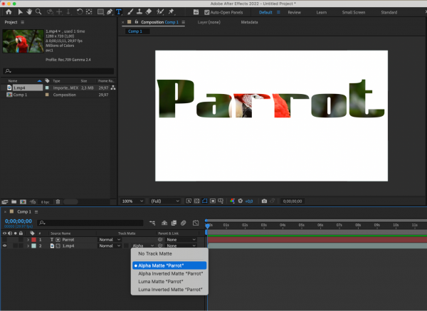How to Turn on Track Matte in After Effects | aejuice.com