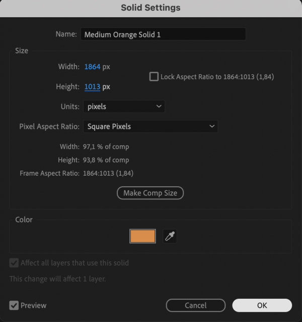 How to Change Color of Solid in After Effects | aejuice.com