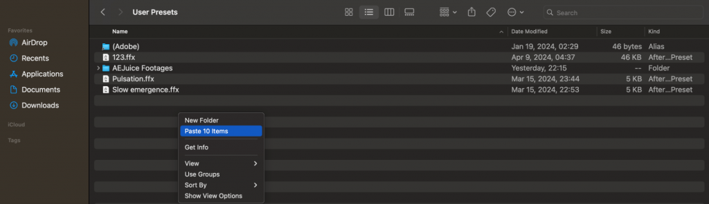 How to Install FFX Files in After Effects | aejuice.com