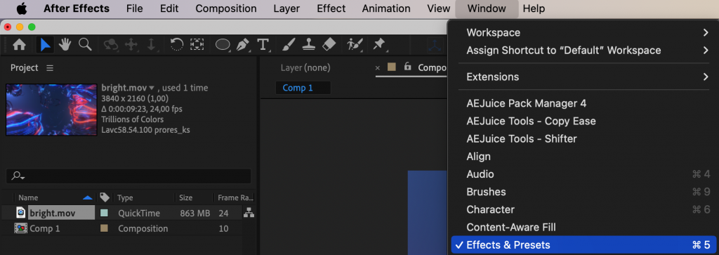How to Add Effects to Videos in After Effects | aejuice.com