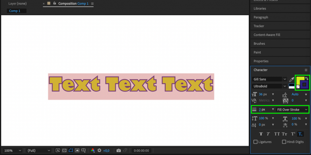 How to Add a Stroke to Text in After Effects | aejuice.com