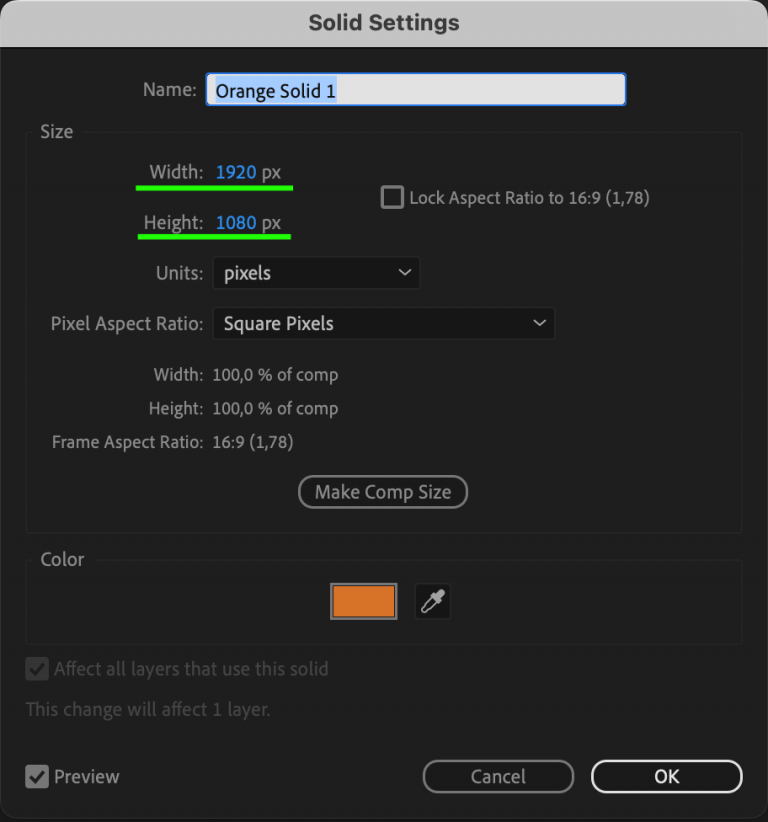 How to Change Color of Solid in After Effects | aejuice.com