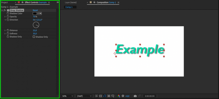 How to Add Shadow to Text in After Effects | aejuice.com