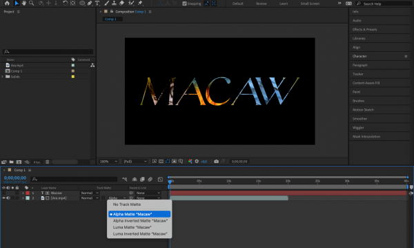 How to Find and Use Track Matte in After Effects | aejuice.com