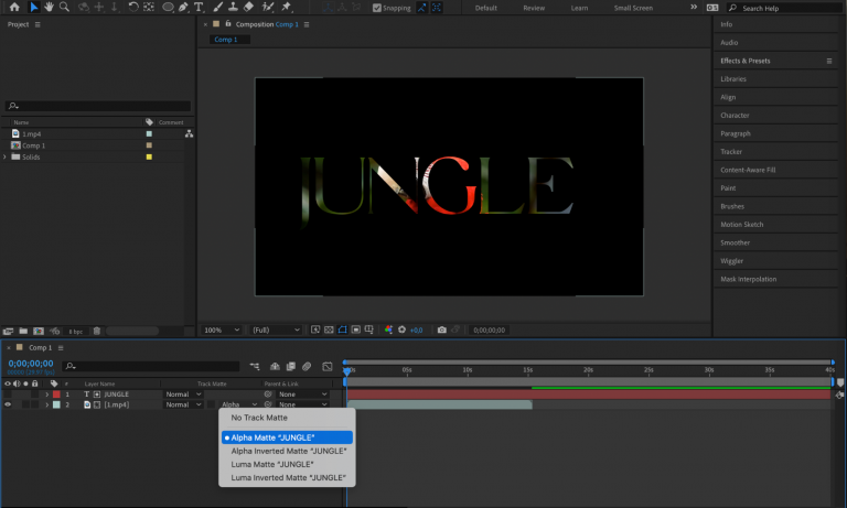 How to Find and Use Track Matte in After Effects | aejuice.com