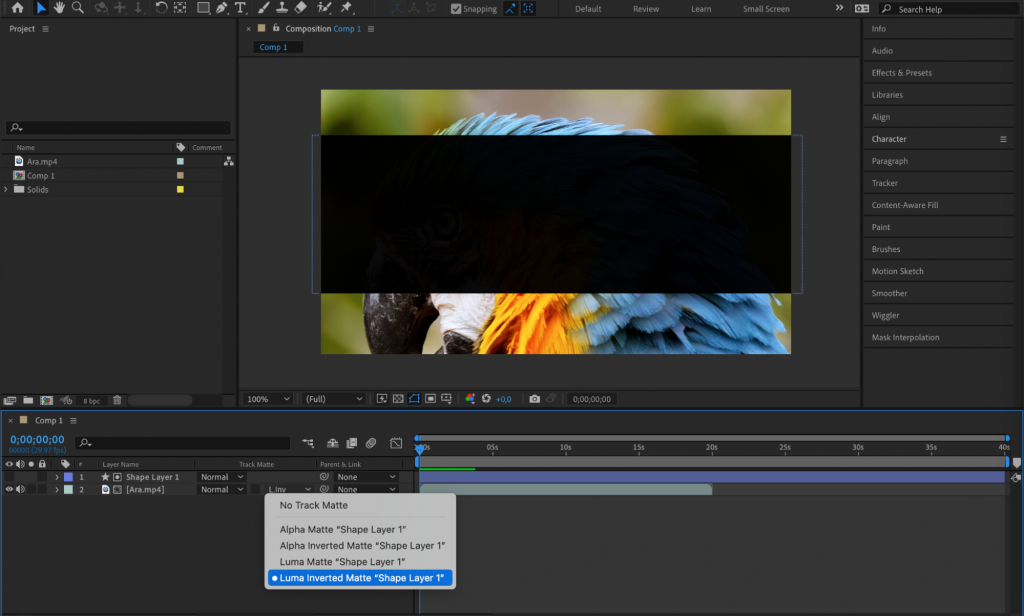 How to Find and Use Track Matte in After Effects | aejuice.com