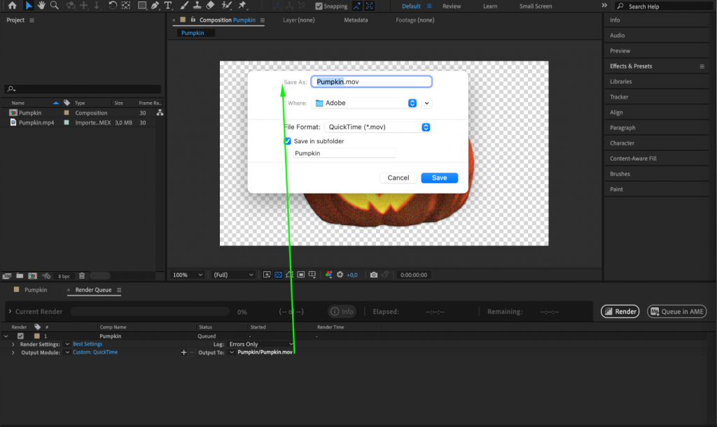 How to Export Videos with a Transparent Background in After Effects ...
