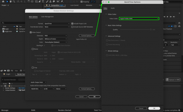 How to Render 4K in After Effects | aejuice.com