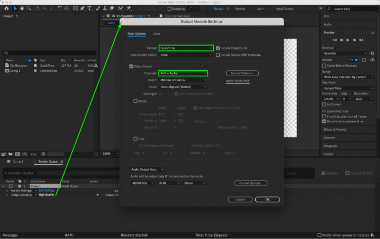 How to Make Transparent Background After Effects | aejuice.com