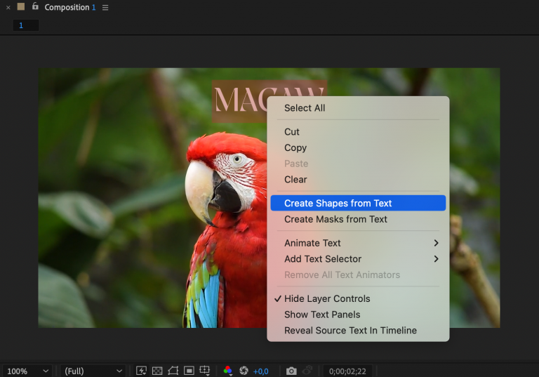 How to Convert Text to Shape in After Effects | aejuice.com