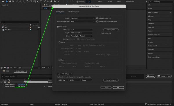 How to Export Alpha in After Effects | aejuice.com