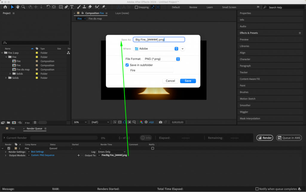 How to Export a PNG Sequence from After Effects | aejuice.com