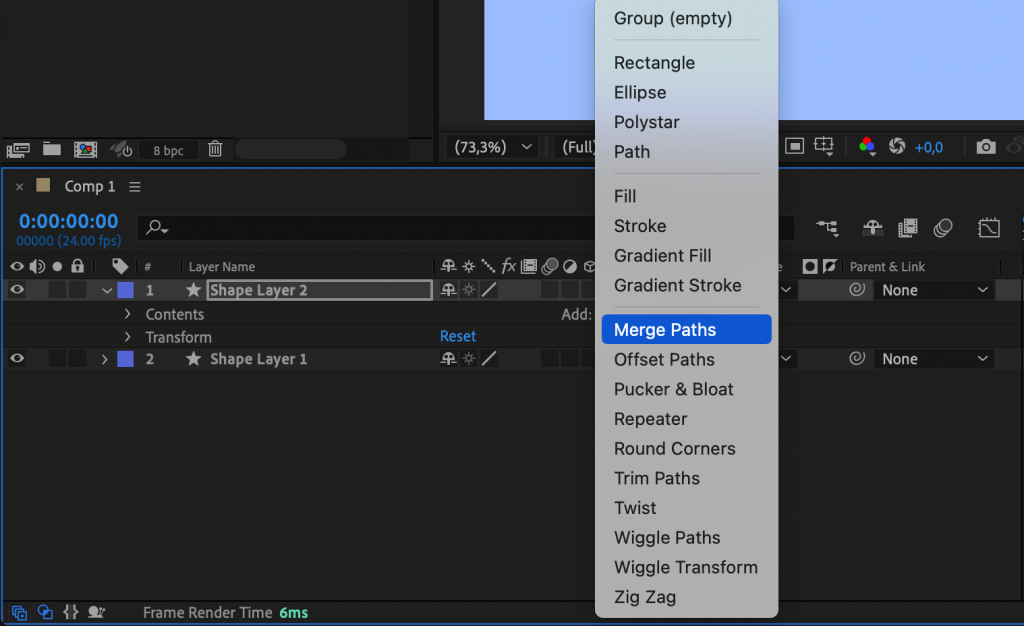 How to Merge Two Shape Layers in After Effects | aejuice.com