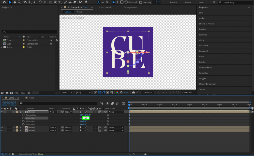 How to Make 3D Cube in After Effects | aejuice.com