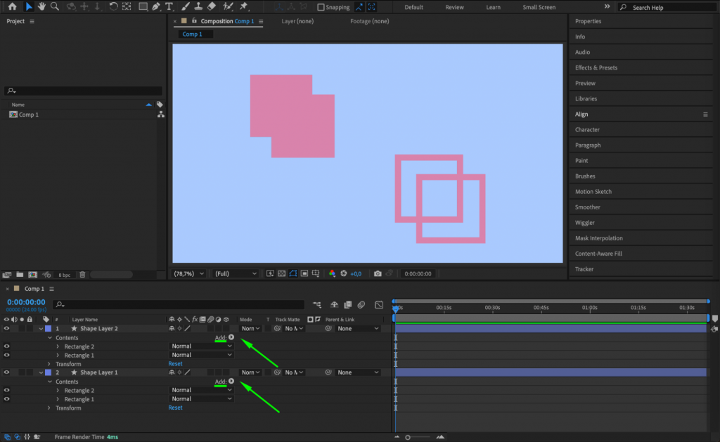 How to Merge Two Shape Layers in After Effects | aejuice.com