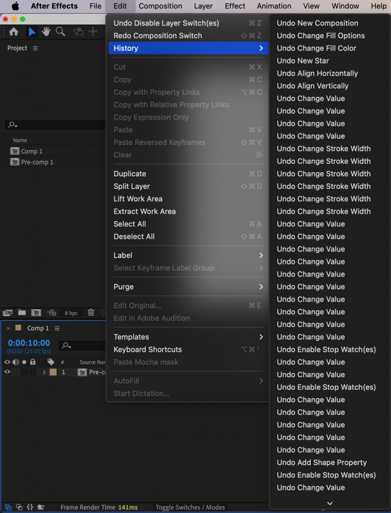 How to Undo Actions in After Effects | aejuice.com