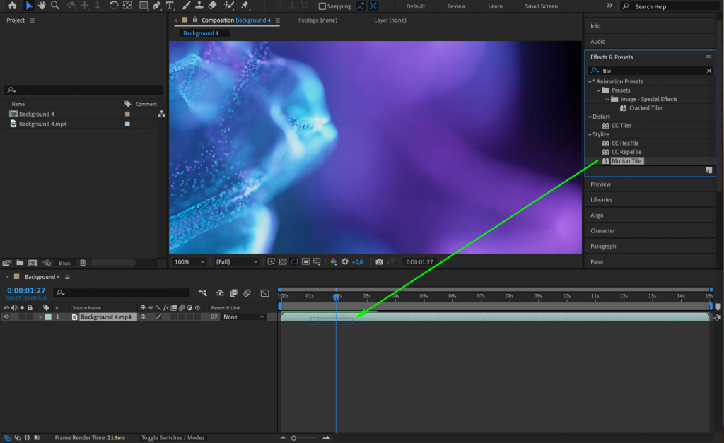 How to Use the Motion Tile Effect in After Effects | aejuice.com