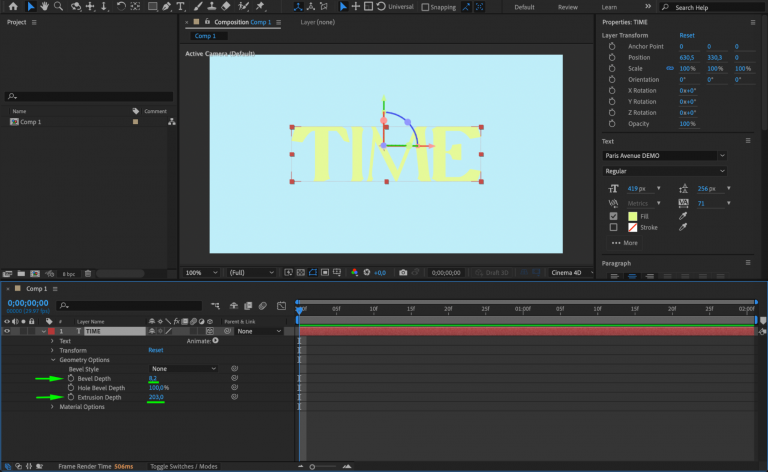 How to Extrude and Animate Text in After Effects CS6