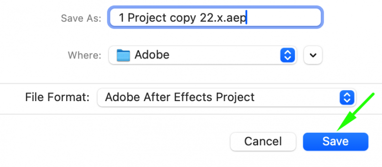 How to Save an After Effects File in a Lower Version | aejuice.com