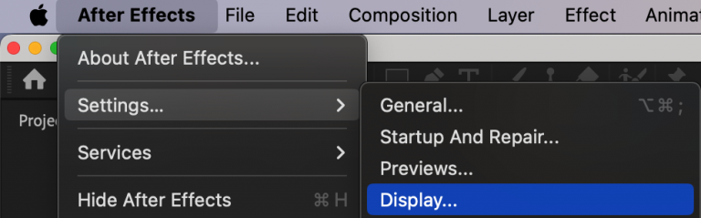 How to Enable Display Acceleration in After Effects | aejuice.com