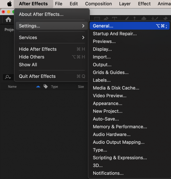 How to Open Preferences in After Effects | aejuice.com