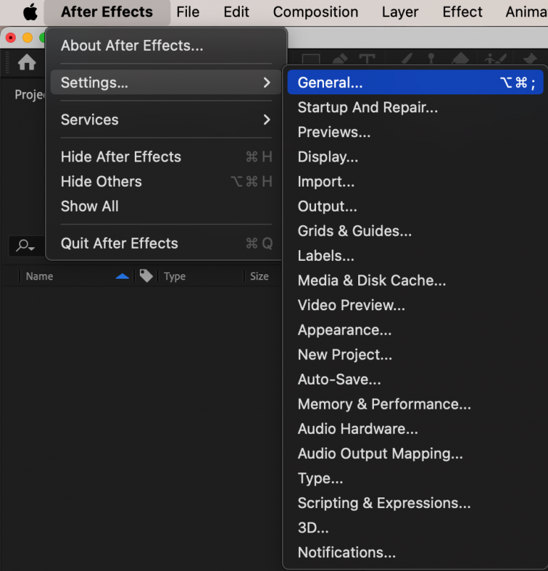 How to Open Preferences in After Effects | aejuice.com