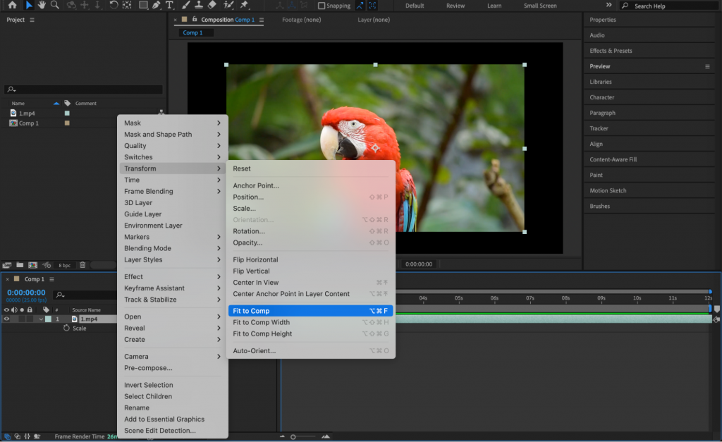 How to Scale to Frame Size in After Effects | aejuice.com